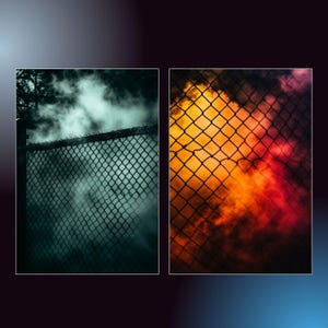 30 Color Smoke & Fence Digital Background Set | Sports Backdrop for ...