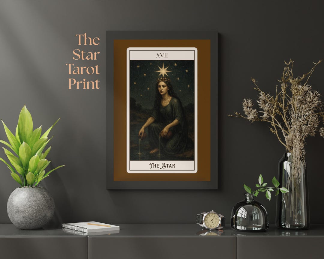 The Star Tarot Card Print – Mystical Digital Art Poster – Printable ...