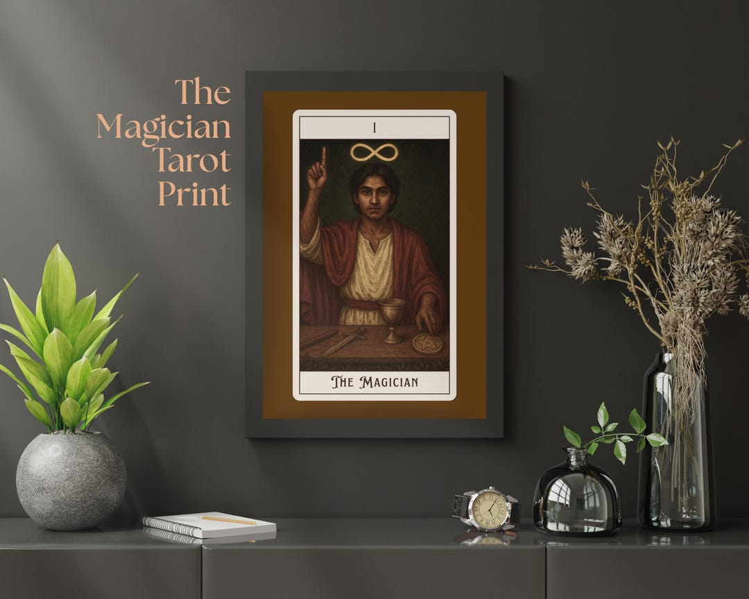 The Magician Tarot Card Print – Mystical Digital Art Poster – Printable ...