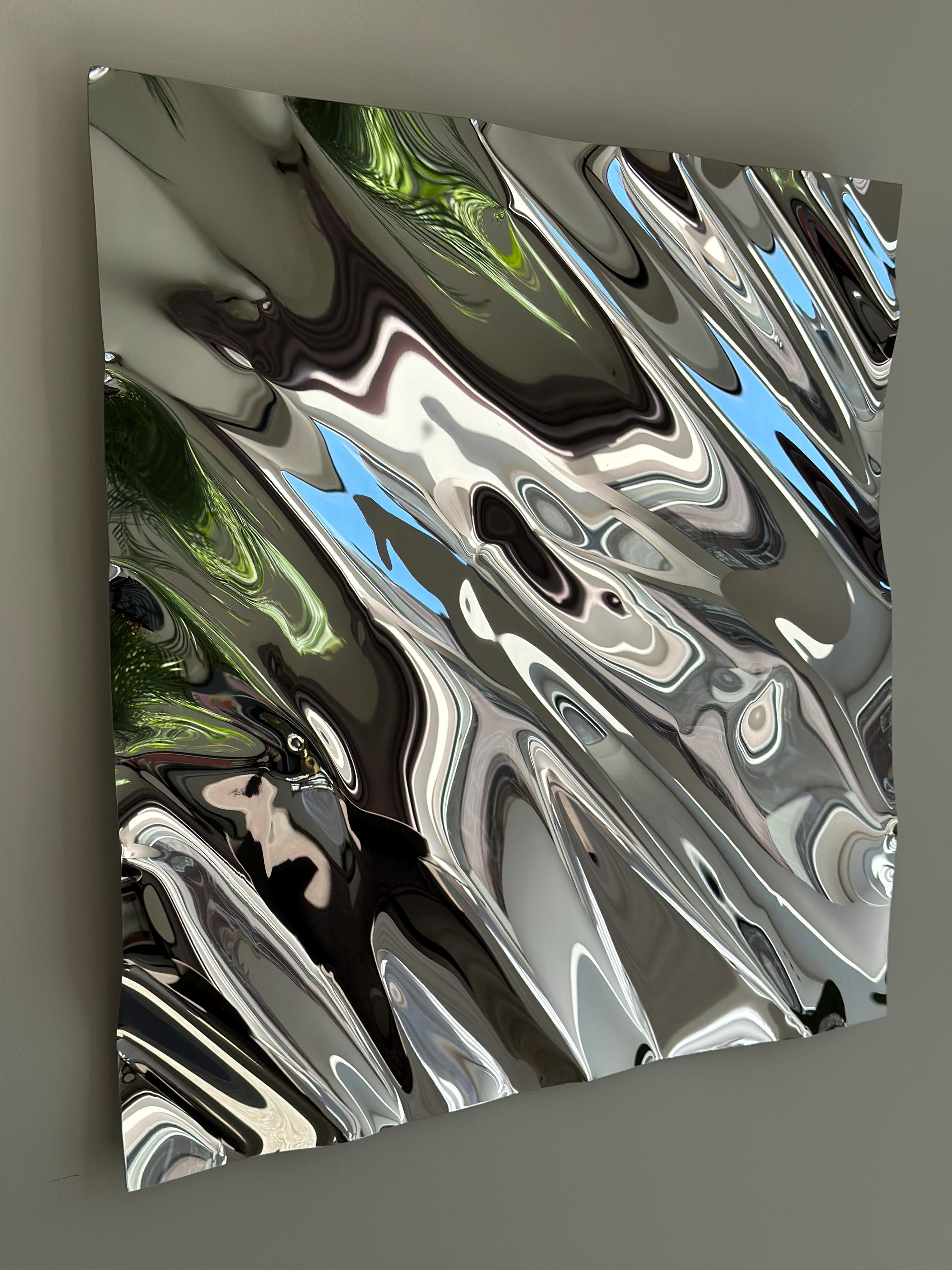 Psychedelic Mirror From Steel - Wall Decoration 60x60 - Etsy