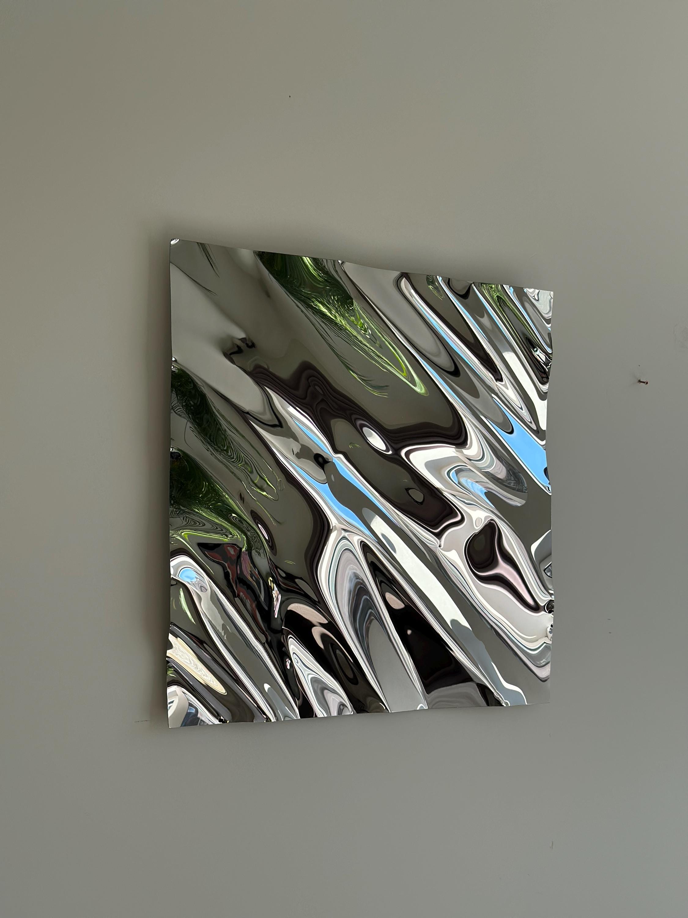 Psychedelic Mirror From Steel - Wall Decoration 60x60 - Etsy