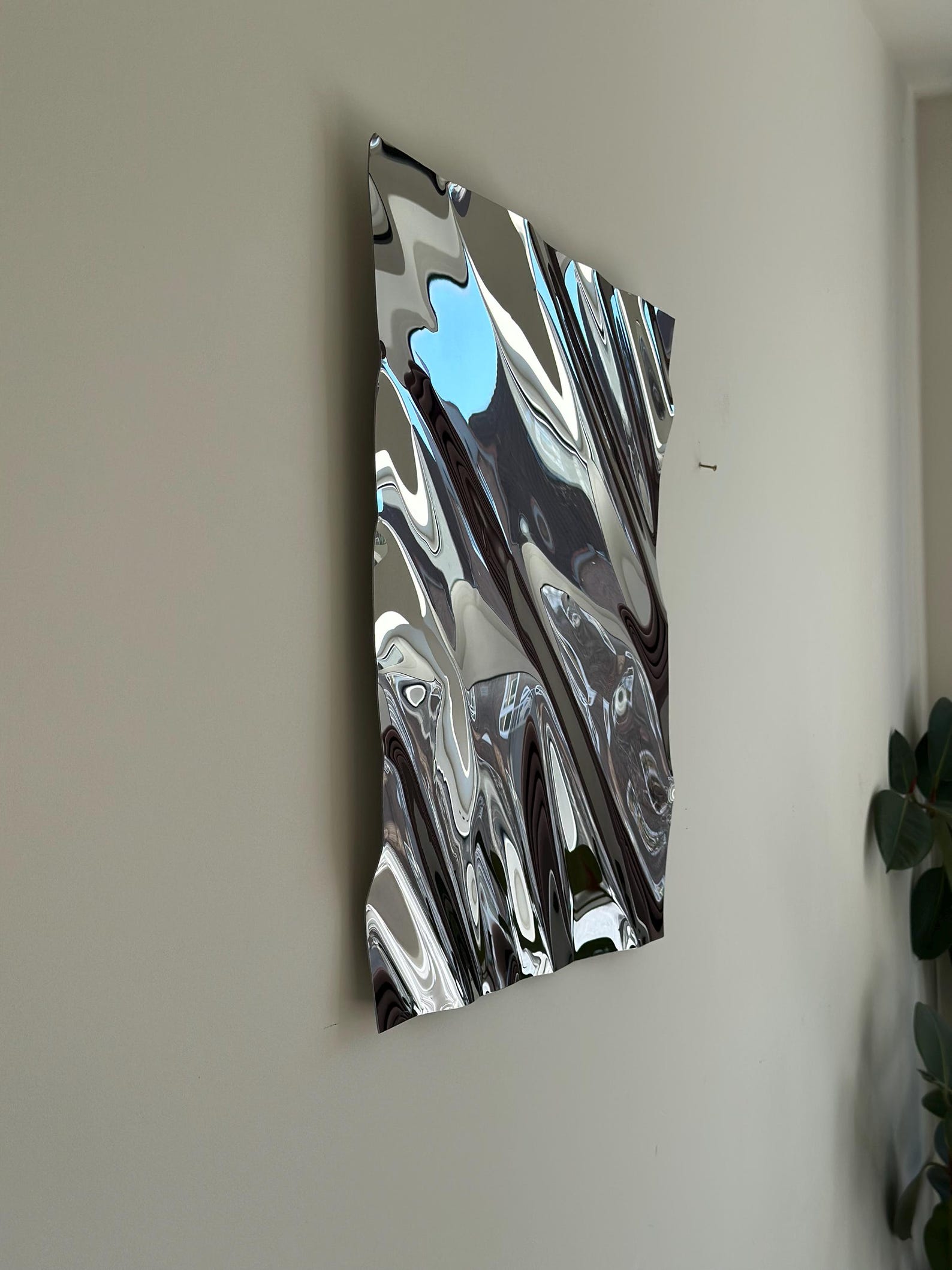 Psychedelic Mirror From Steel - Wall Decoration 60x60 - Etsy