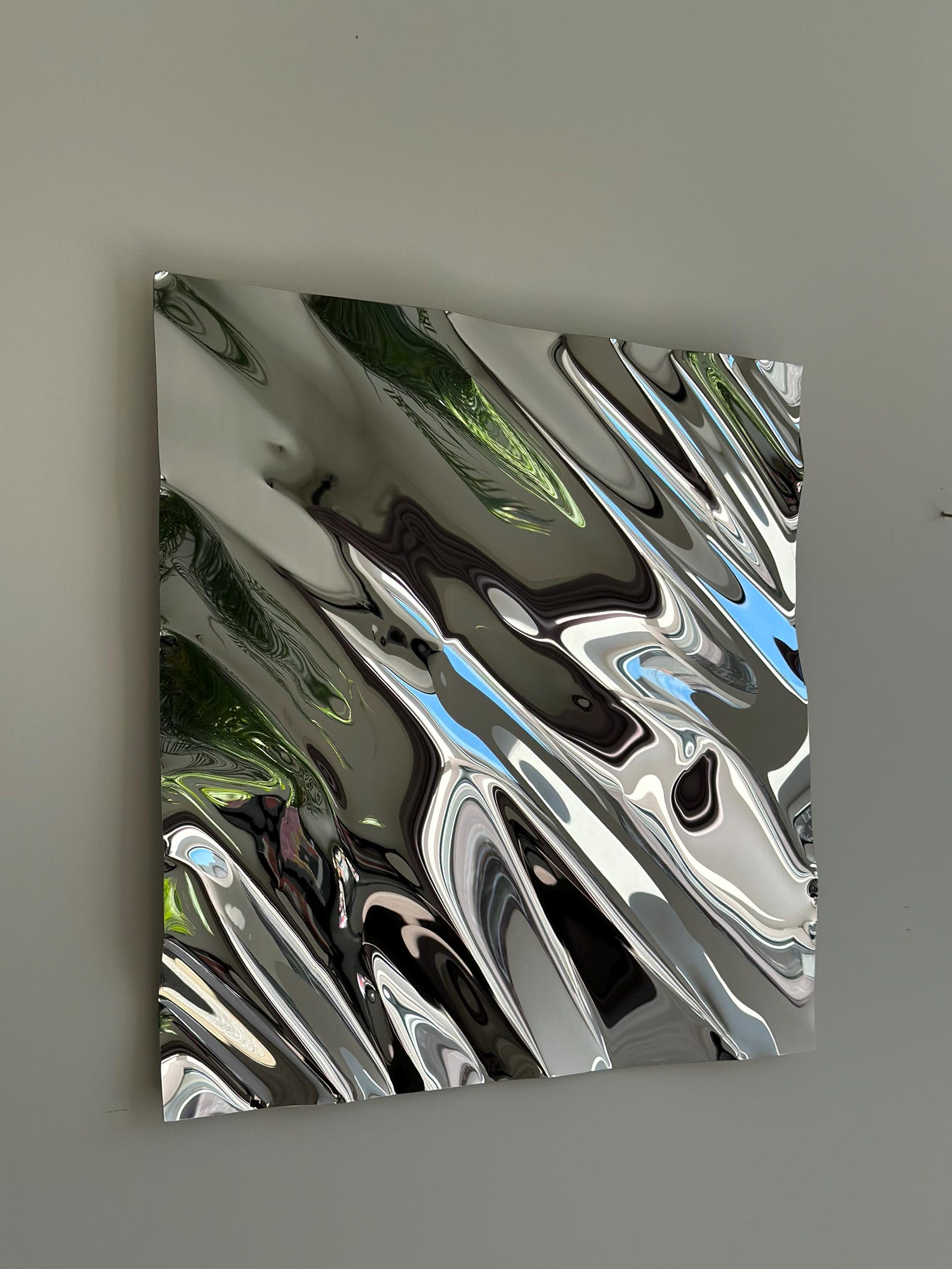 Psychedelic Mirror From Steel - Wall Decoration 60x60 - Etsy