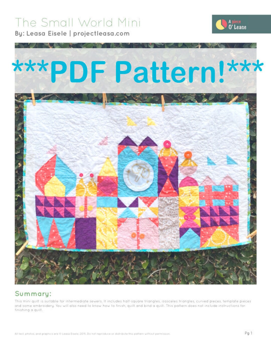 The Small World Mini- PDF Pattern - Etsy