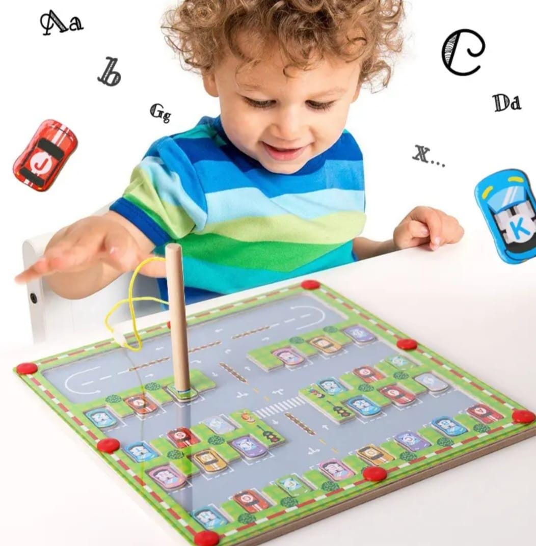Magnetic Alphabet Maze Board: Parking Lot Theme Montessori Toy - Etsy