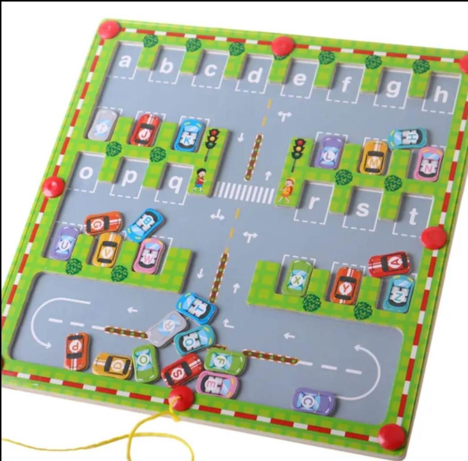 Magnetic Alphabet Maze Board: Parking Lot Theme Montessori Toy - Etsy
