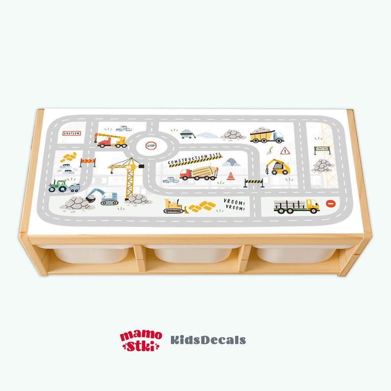 Construction Site – Stickers for Toy Box Unit- Truck Decals - City ...