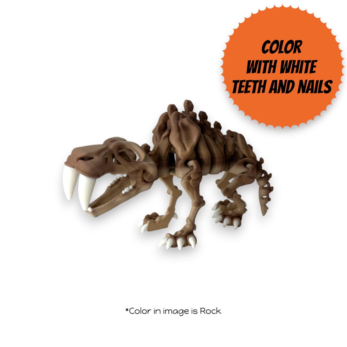 3D Skeleton Saber Tooth Tiger - Multiple Colors & Sizes! - Etsy