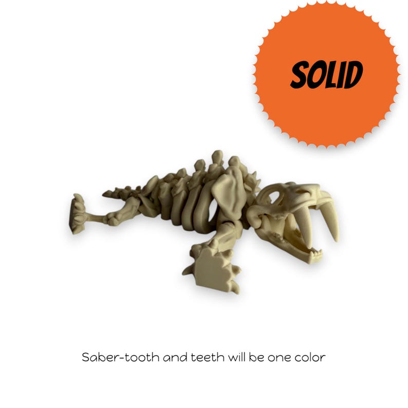3D Skeleton Saber Tooth Tiger - Multiple Colors & Sizes! - Etsy