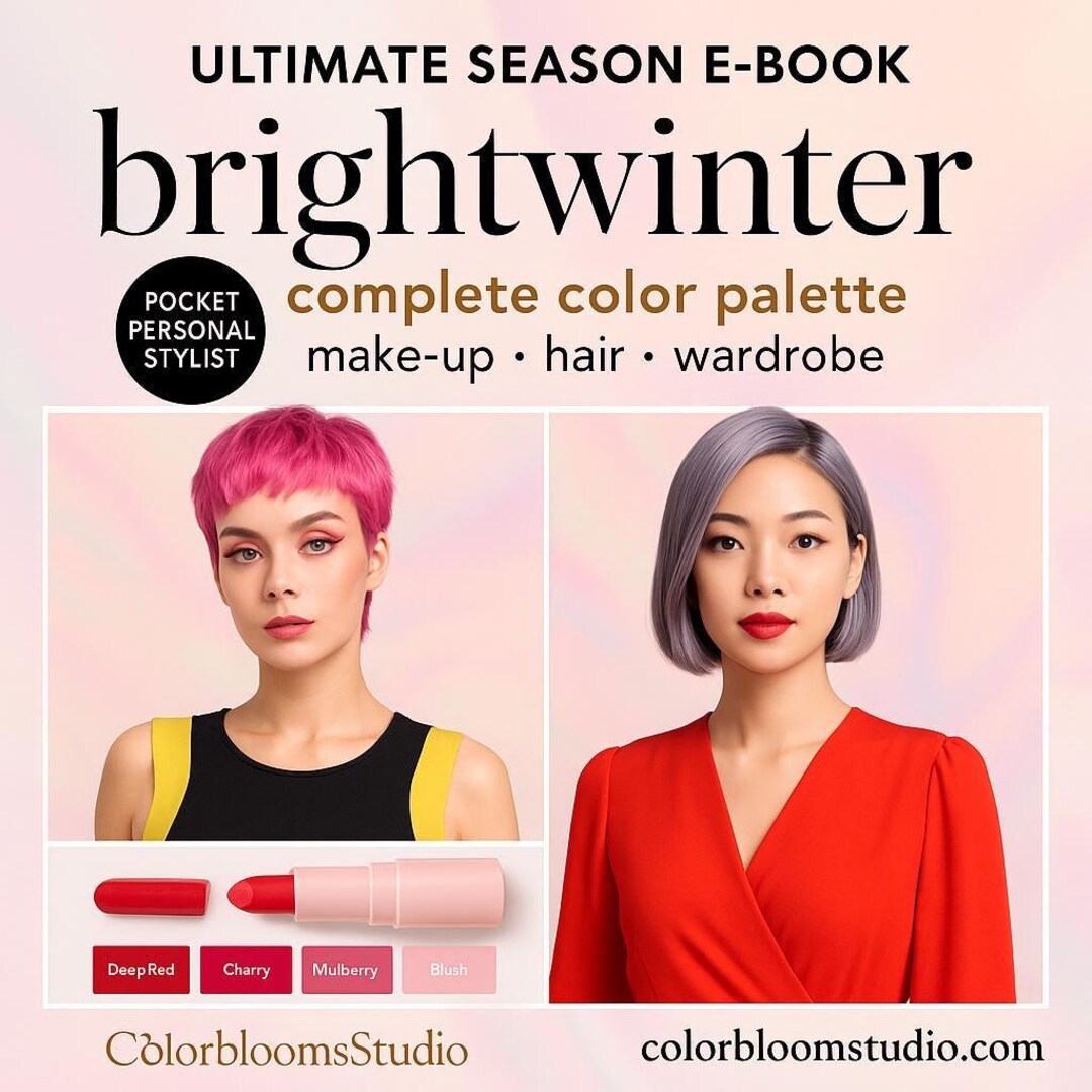Bright Winter Color Analysis Guide: Personal Palette for Makeup, Nails ...