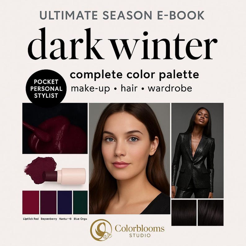 Dark Winter Color Analysis Guide: Seasonal Palette for Makeup, Nails ...