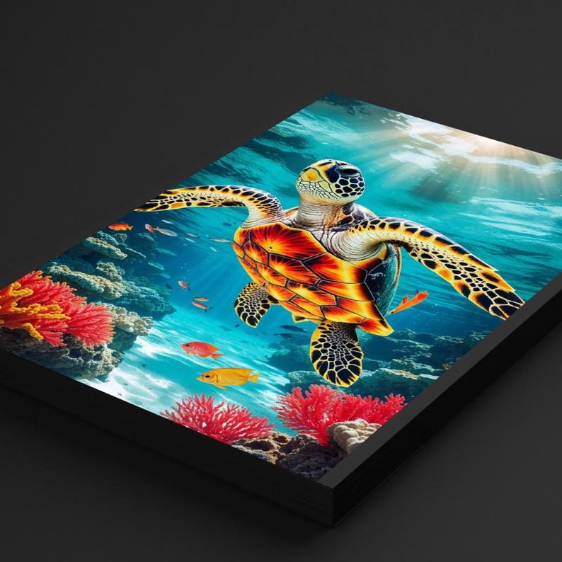 Ocean Mist Turtle- Serene AI Video Loop for Nature Clips, Meditation ...