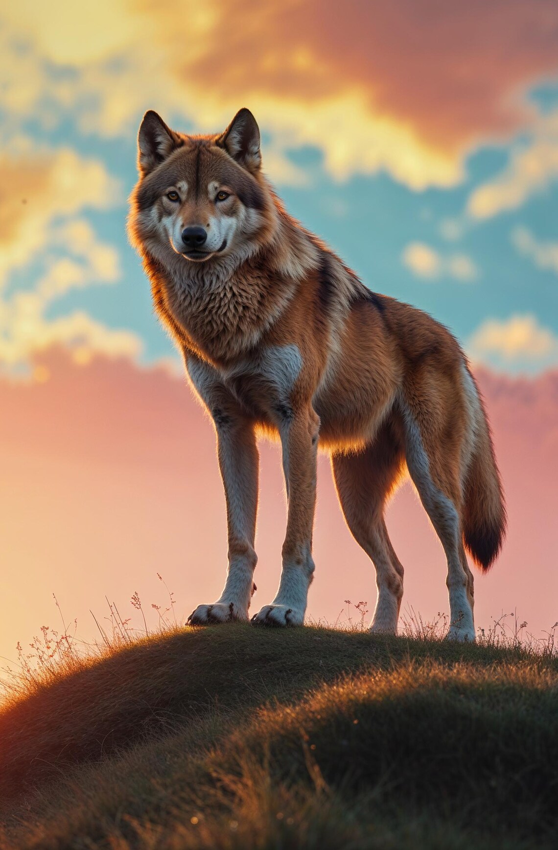 Ethereal Wolf PNG Bundle: Spring & Summer Landscape Art (digital ...