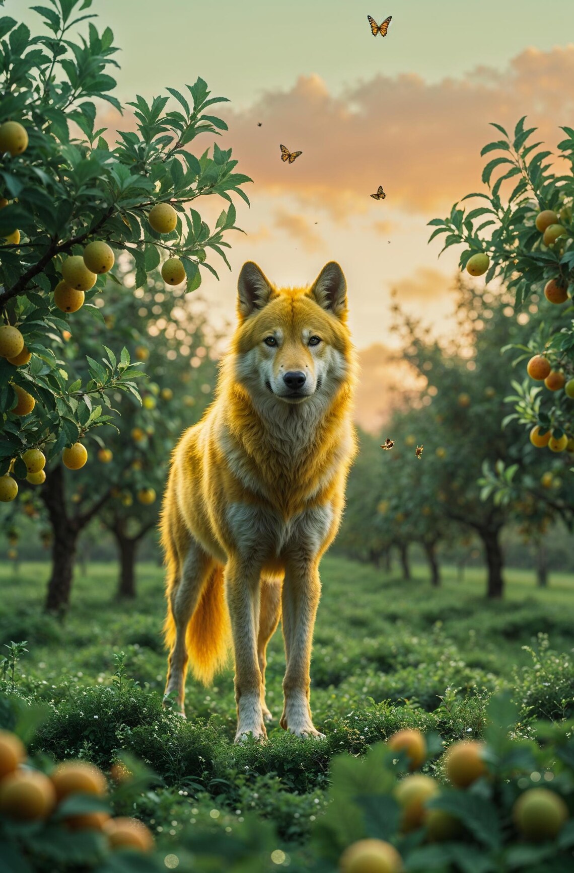 Ethereal Wolf PNG Bundle: Spring & Summer Landscape Art (digital ...