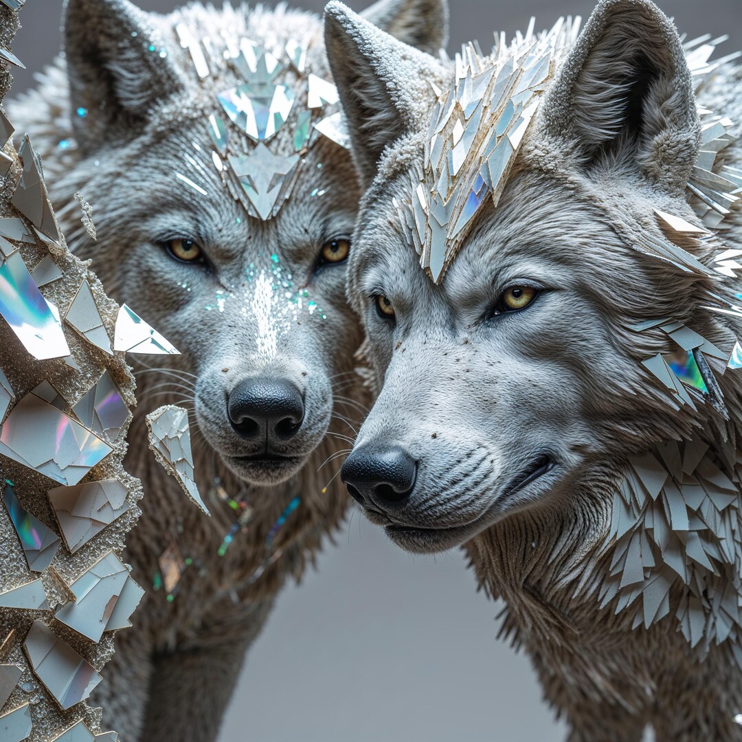Alpha Wolves Art I Mammal, Digital, Wall Murals, Gift Items, T-shirt ...