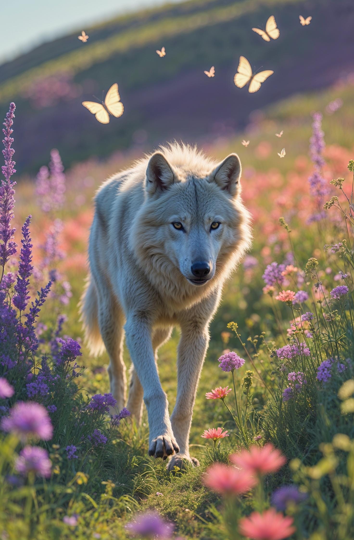 Ethereal Wolf PNG Bundle: Spring & Summer Landscape Art (digital ...
