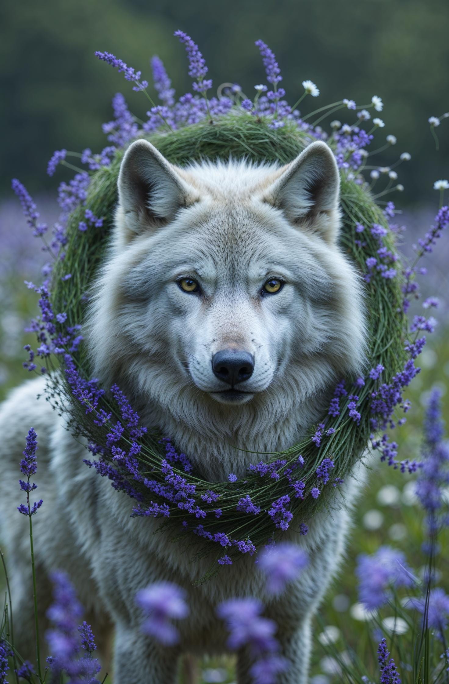 Ethereal Wolf PNG Bundle: Spring & Summer Landscape Art (digital ...