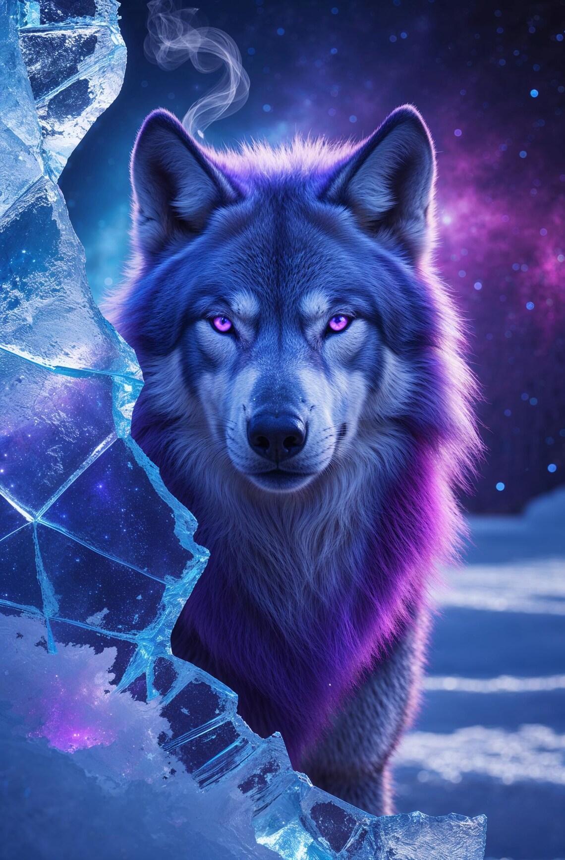Arctic Wolf Digital Art Bundle: Elegant PNG Designs for Wall Art ...