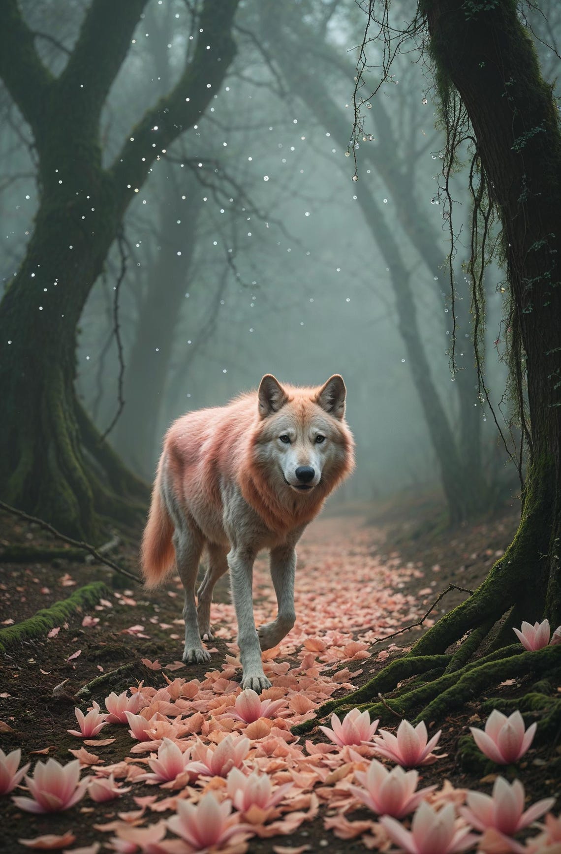 Ethereal Wolf PNG Bundle: Spring & Summer Landscape Art (digital ...