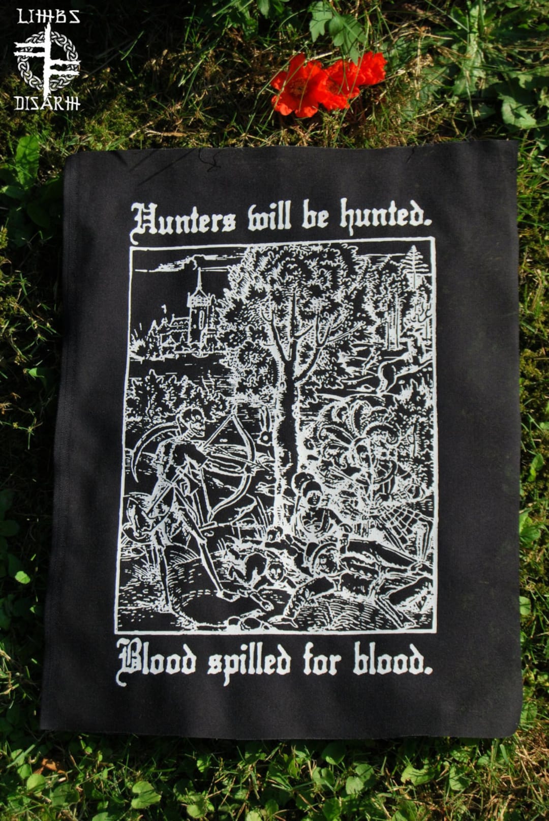 Hunters Will Be Hunted ~ Backpatch (punk Clothing/punk T-shirt/crust ...