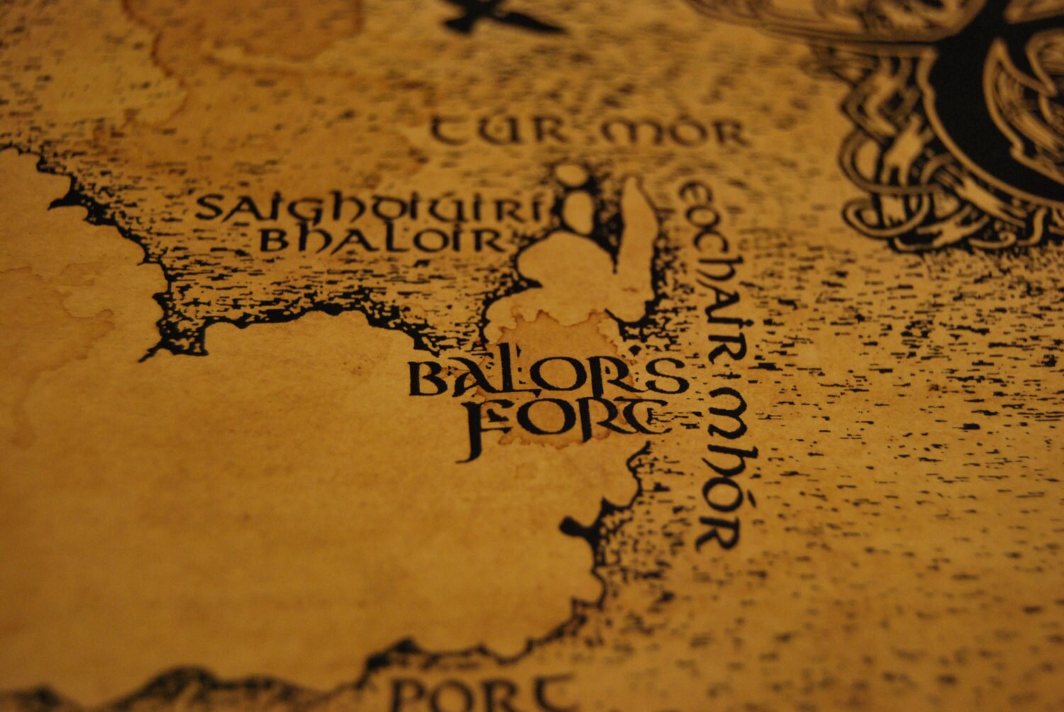 Map of the Realm of Balor Hand pulled screen print on hand | Etsy