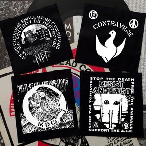 SALE // 5 Punk/crust/political Patches (punk Clothing/punk Clothes ...