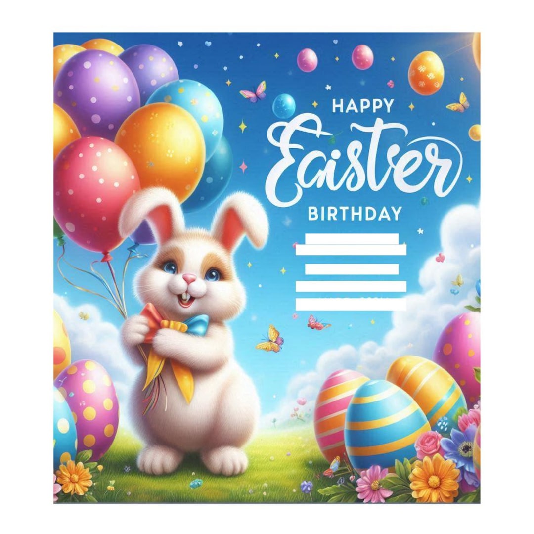 Easter Birthday Card - Etsy