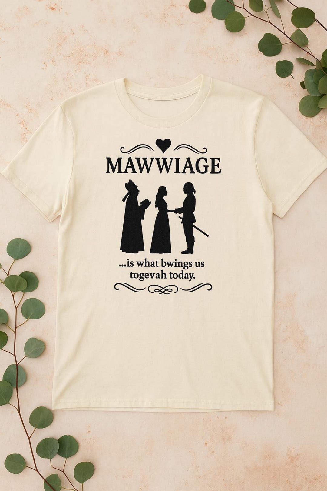 Princess Bride T-shirt - MAWWIAGE Funny Wedding Tee - Silhouette ...