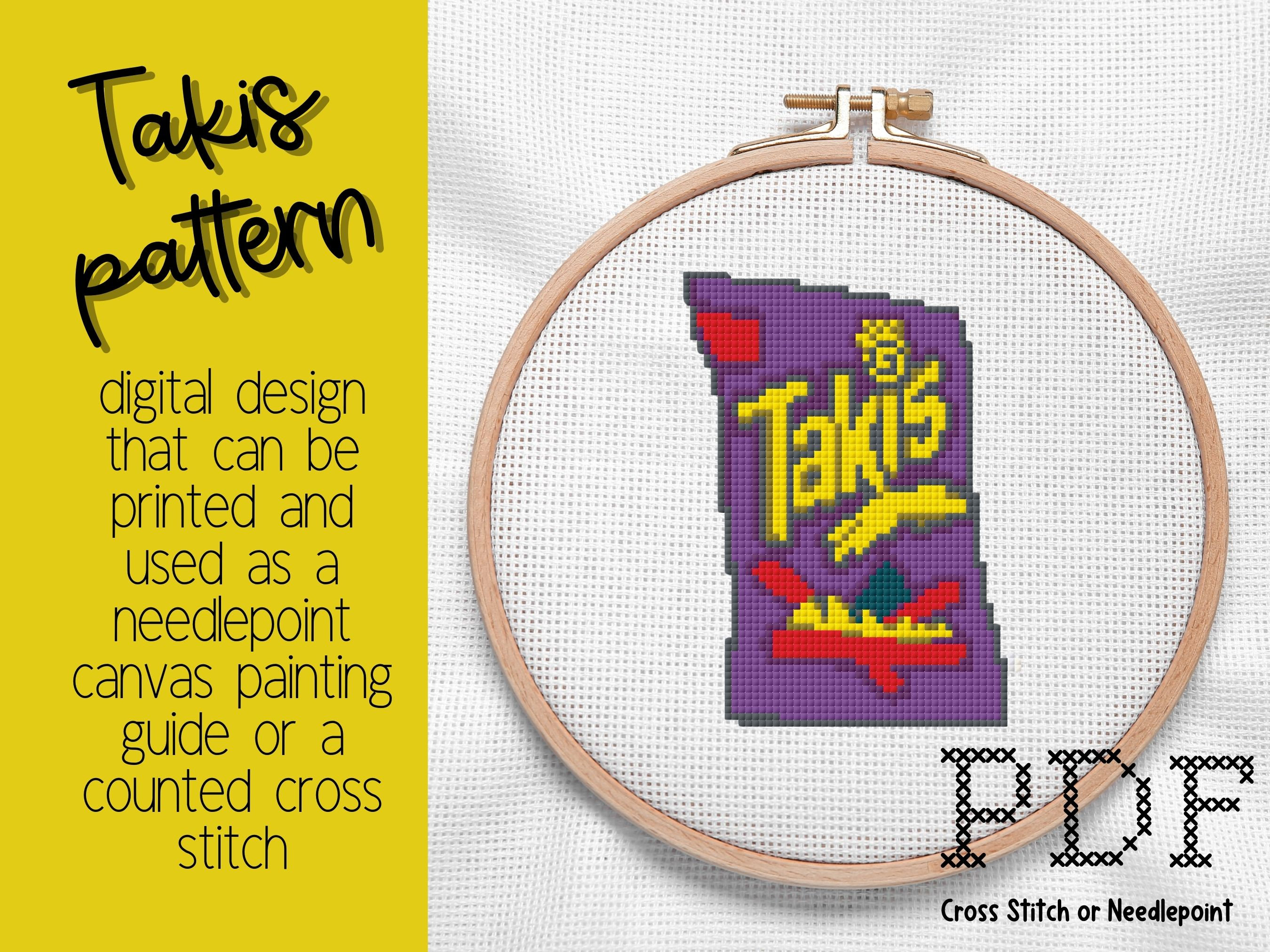 Takis Chips Spicy Cross Stitch Pattern and Needlepoint Chart - Etsy