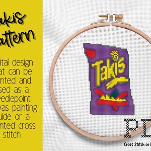 Takis Chips Spicy Cross Stitch Pattern and Needlepoint Chart - Etsy