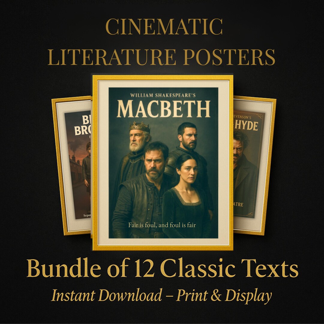 GCSE English Displays Cinematic Literature Posters Bundle, Macbeth ...
