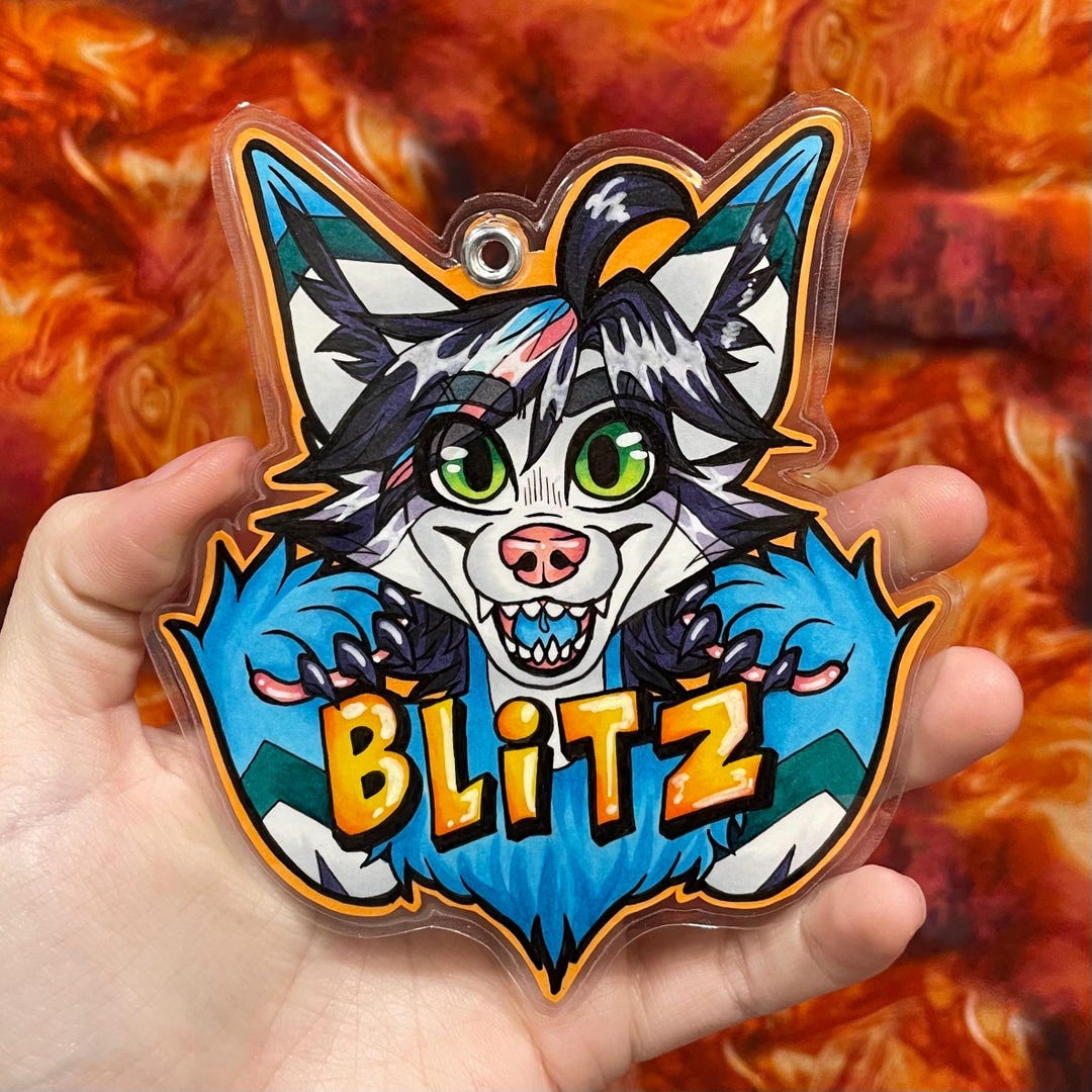 Traditional Fursuit / Fursona Badge - Shaded - Etsy