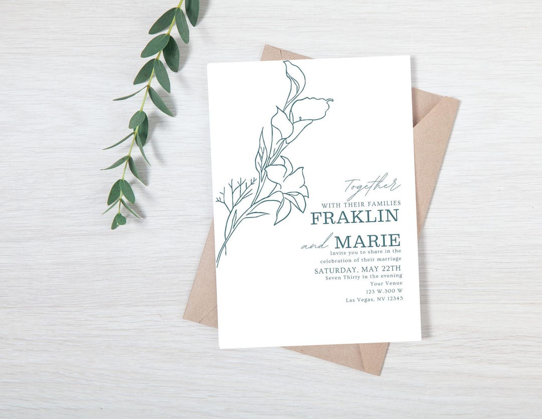 Customizable Mormon Wedding Invitation - Clean & Modern Design for ...