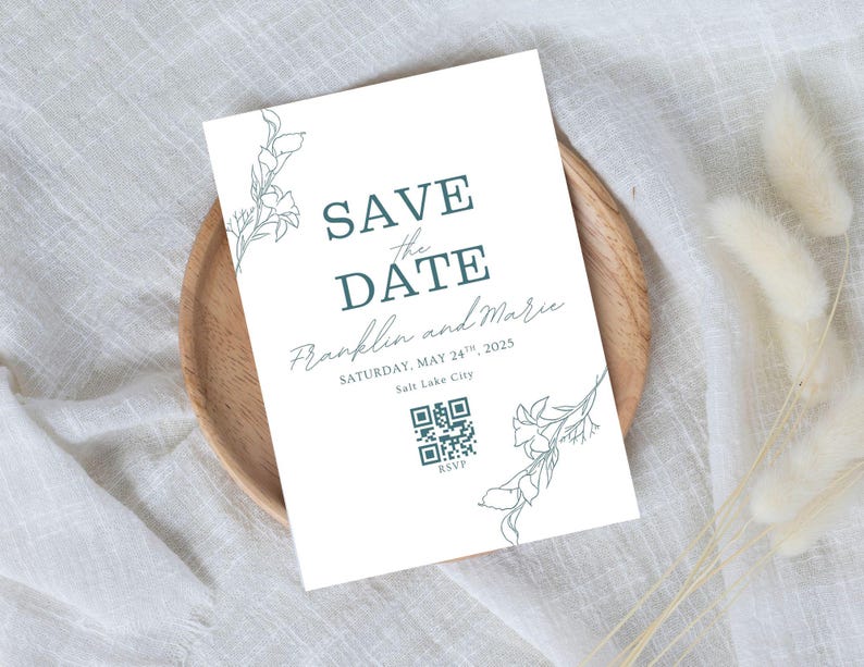 Customizable Mormon Wedding Invitation - Clean & Modern Design for ...