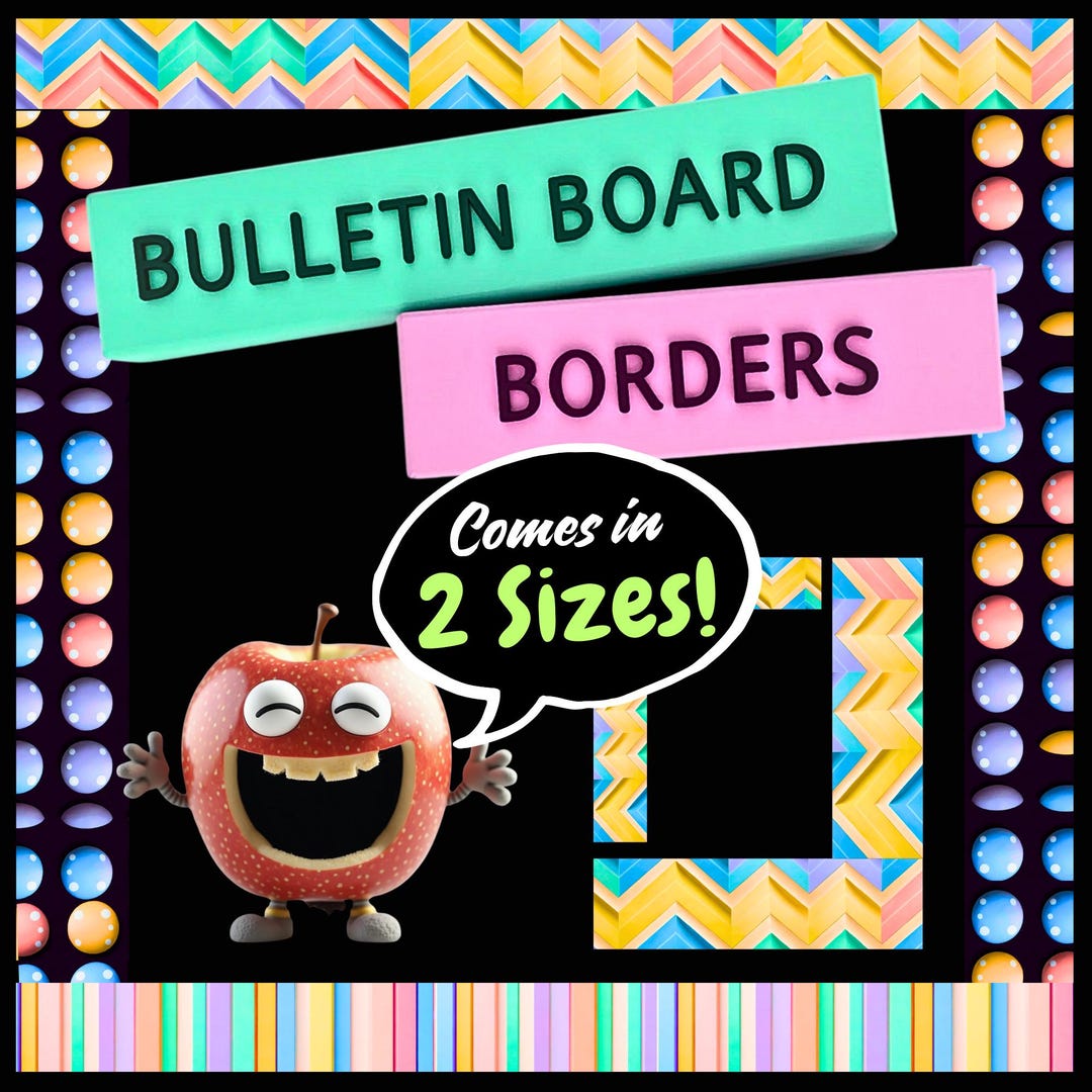 BULLETIN BOARD BORDERS : Spring & Summer Classroom Decor Printable ...