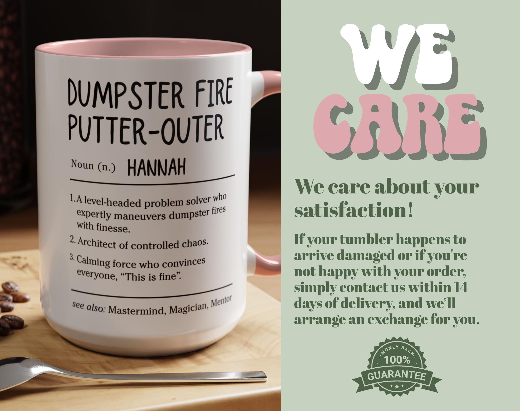 Funny Boss Gift Dumpster Fire Putter-outer Mug, Gift for Coworker ...