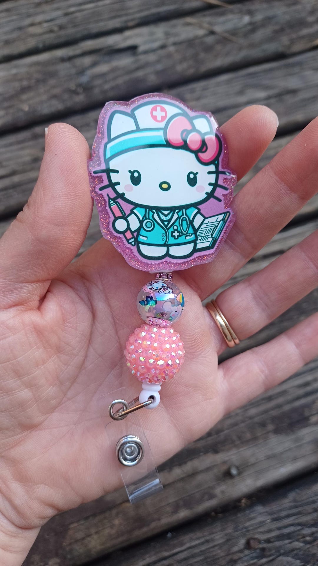 Kitty Nurse Badge Reel-hk Badge Reel-kawaii Nurse Gift-medical Badge ...