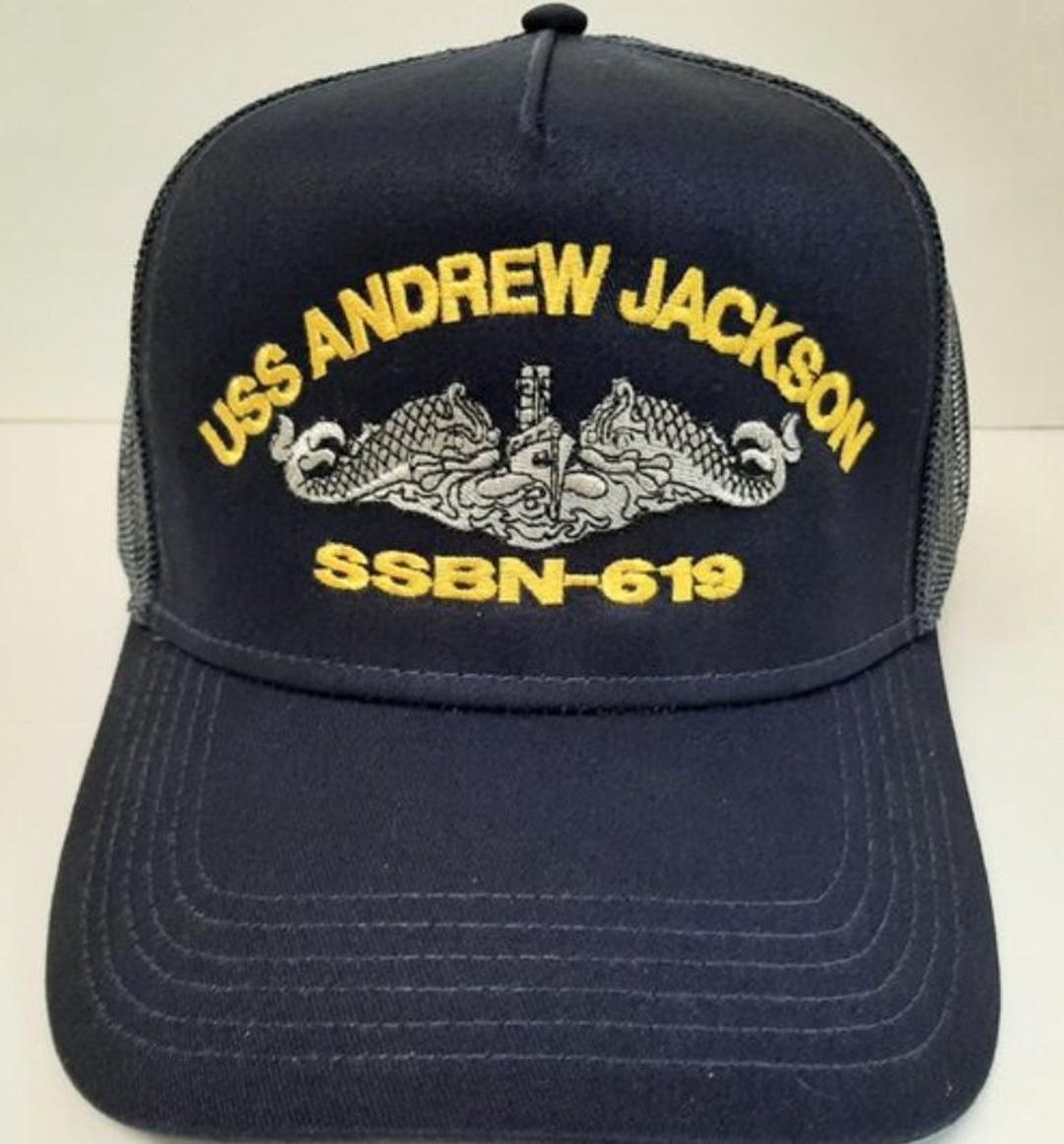 USS Andrew Jackson SSBN-619 U.S Navy Ship Boat Hat Cap Mesh Snapback ...