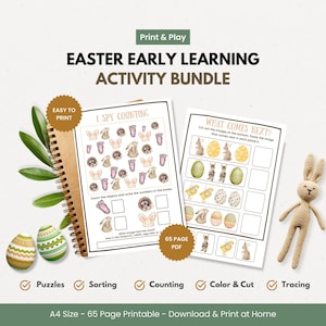 Easter Activity Pack for Kids, Printable Easter Worksheets, Homeschool ...