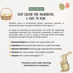 Easter Activity Pack for Kids, Printable Easter Worksheets, Homeschool ...