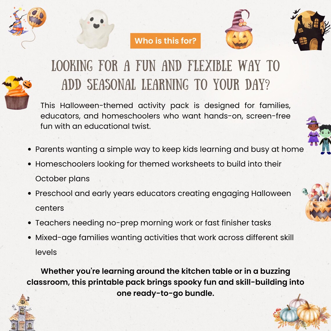 Halloween Activity Pack for Kids, A4, US Letter Printable Worksheets ...