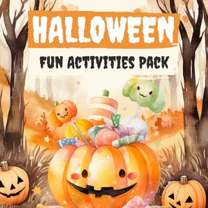 Halloween Activity Pack for Kids, A4, US Letter Printable Worksheets ...