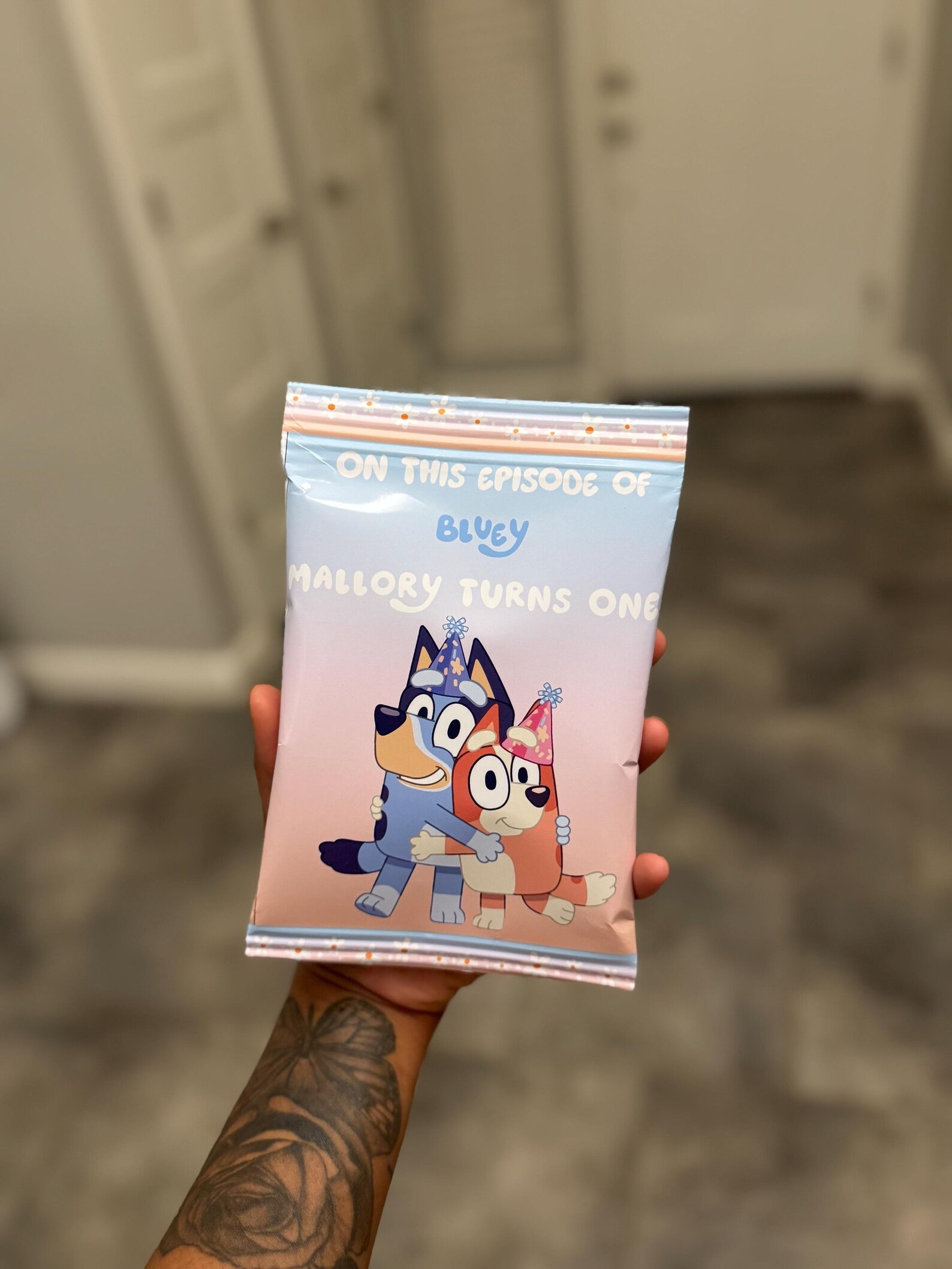Editable Bluey Custom Chip Bag, Custom Party Favors, Chip Bag Template ...