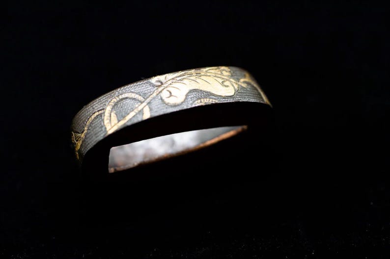 Edo Period Fuchi | Antique Samurai Sword Fitting | Japanese Copper ...