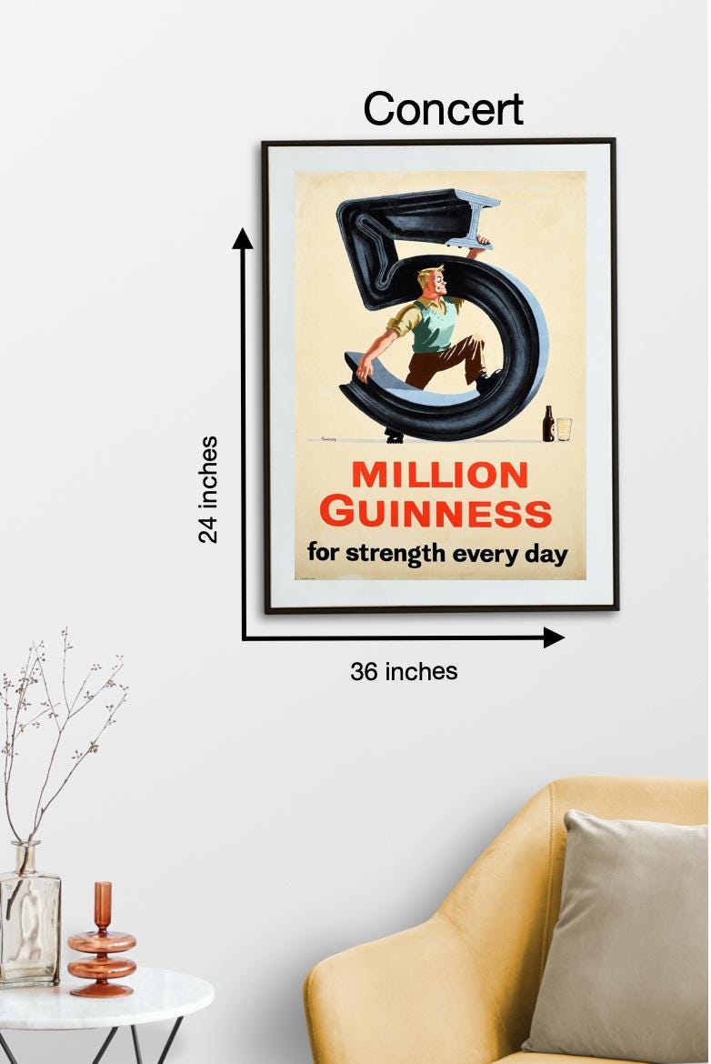 Digital "5 Million Guinness for Strength Every Day Steel" Vintage ...