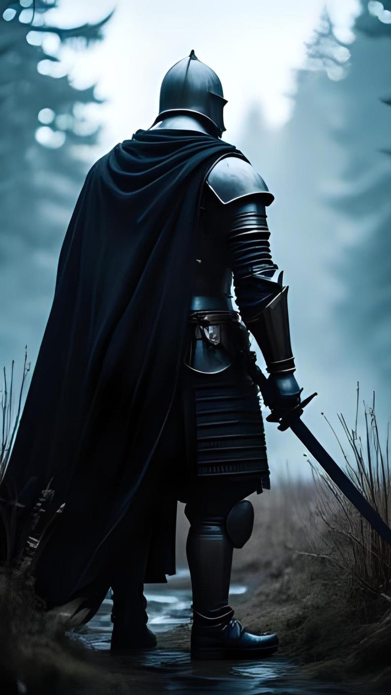 Battle-worn Knight – Dark Medieval Warrior Phone Wallpaper Pack - Etsy