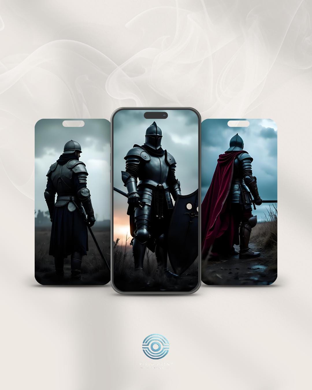 Battle-worn Knight – Dark Medieval Warrior Phone Wallpaper Pack - Etsy