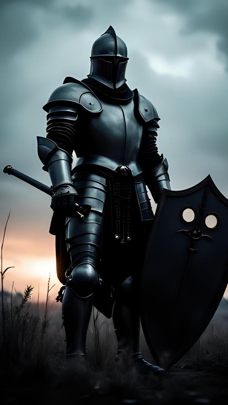 Battle-worn Knight – Dark Medieval Warrior Phone Wallpaper Pack - Etsy