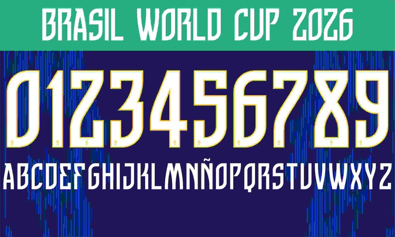 Font Brazil World Cup 2026 | Available on OTF, Ai, CDR, PDF - Etsy