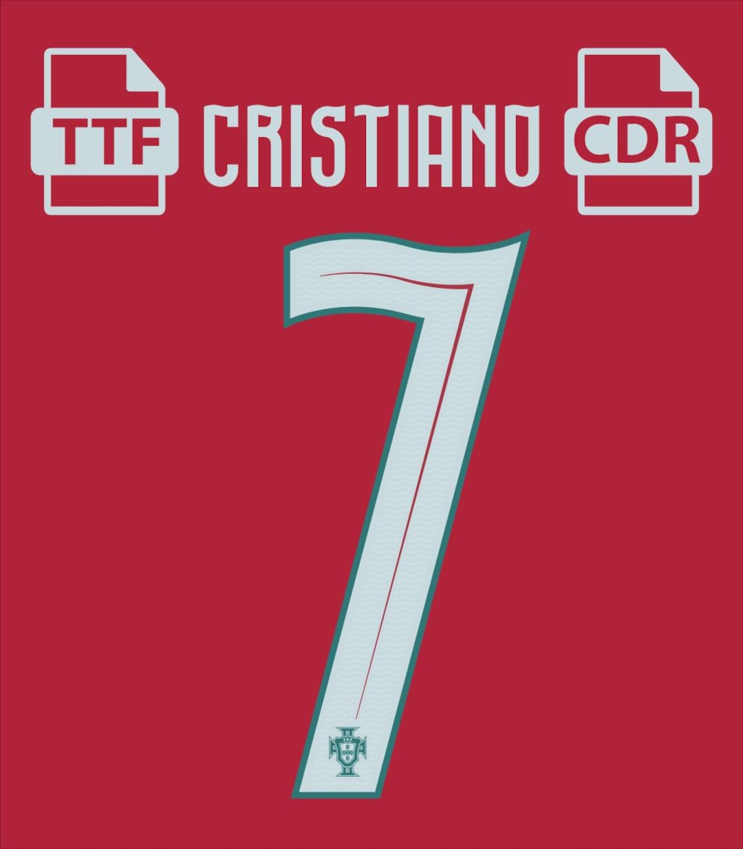 New Font Vector Jersey Portugal World 2026 / Font *OTF | *ai| *PDF ...